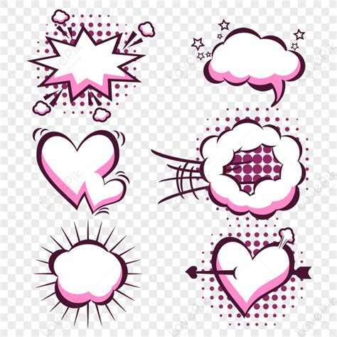 귀여운 일러스트 발렌타인 데이 팝 스타일 대화 상자타일러분홍 Png 일러스트 무료 다운로드 Lovepik