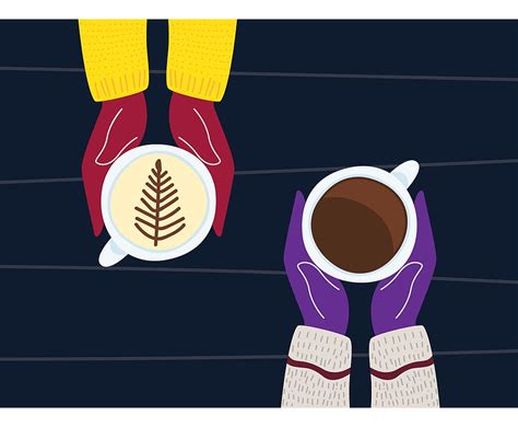 여성의 손에 커피 컵을 들고 Svg Eps Uidownload