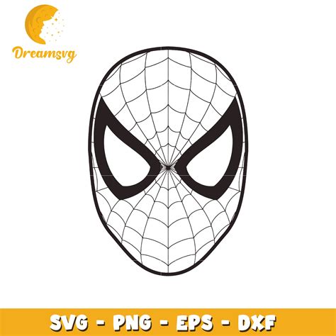 Spider Man Mask Svg File For Crafting And Design Projects Dreamsvg Store