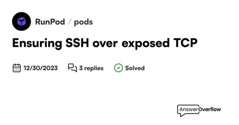 Ensuring Ssh Over Exposed Tcp Runpod