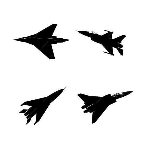 Vector Silhouette Of A Interceptor Jet Premium Ai Generated Vector