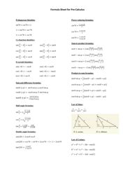 Ap Calculus Bc Formula Sheet Download Printable PDF Templateroller