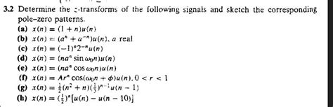 Solved Determine The Z Transforms Of The Following Signals 53 Off