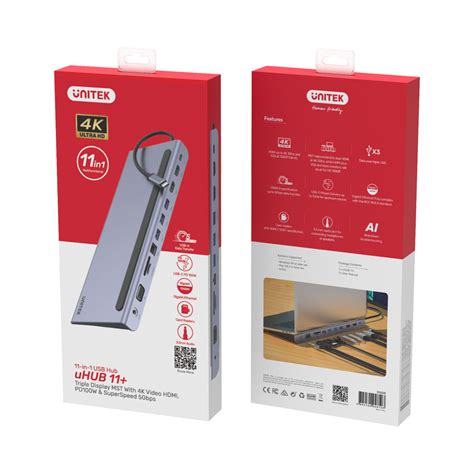 Unitek Type C Multi Port Replicator With Mst Triple Display Support