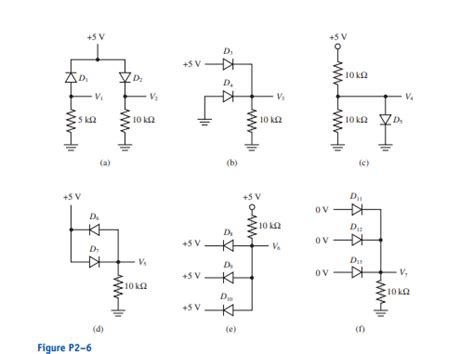 Solved Determine V1 V2 V3 V4 V5 V6 And V7 In The Circuits Of Figure 1 Answer