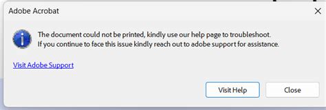 The Document Could Not Be Printed Kindly Use Our Adobe Product Community 14652767