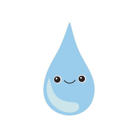 Premium Vector Cute Drop With Smiling Face