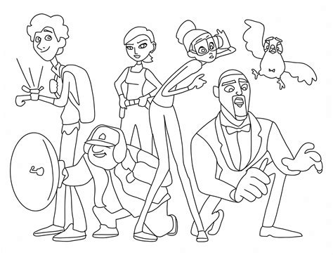 Spies In Disguise Characters Coloring Page Free Printable Pdf