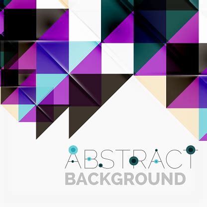 Abstract Geometric Background Modern Overlapping Triangles Stock