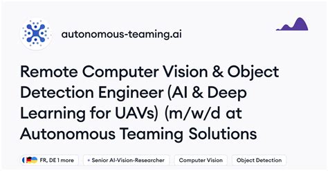 Autonomous Teaming Solutions Hiring Computer Vision And Object Detection Engineer Ai And Deep