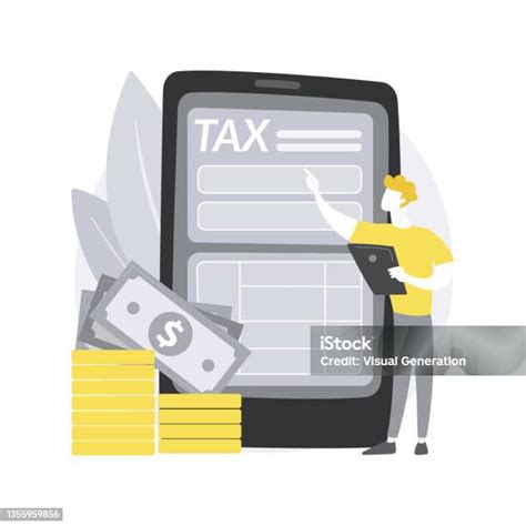 모바일 앱 세금 신고 소프트웨어 추상적 개념 벡터 일러스트레이션 0명에 대한 스톡 벡터 아트 및 기타 이미지 0명