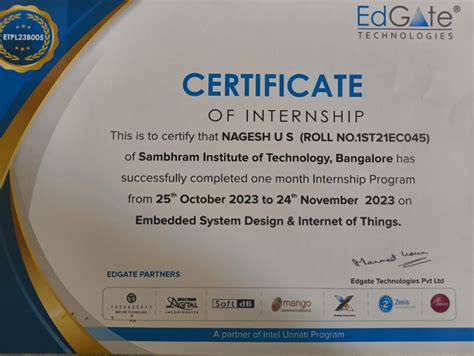internship embeddedsystems iot techinnovation engineering… nagesh u s
