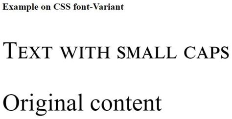 Css Font Variant How Font Variant Property Work In Css With Examples