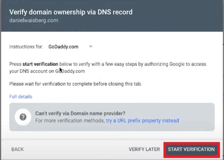 How To Verify Domain Ownership Via Dns Record Godaddy