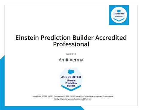Accreditedprofessional Einsteinpredictionbuilder Amit Verma
