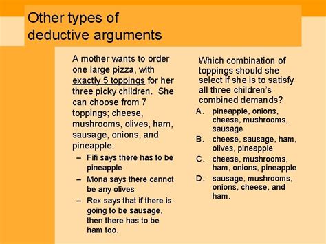 Formal Versus Informal Logic Deductive Versus Inductive Forms