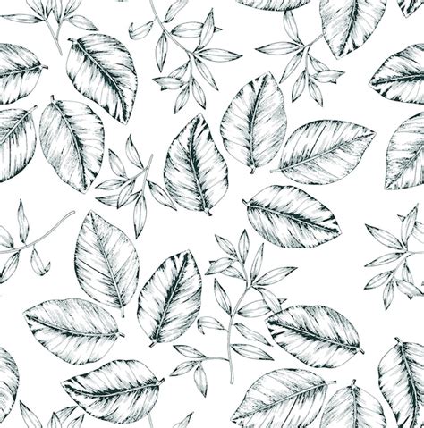 Premium Vector Tropical Leafy Pattern Amazon Leaves