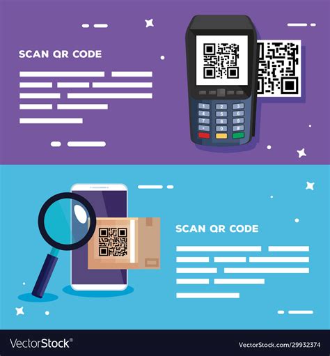 Qr Code Inside Dataphone And Smartphone Royalty Free Vector