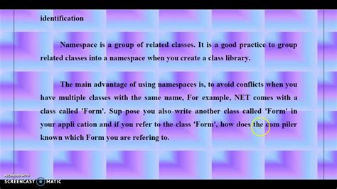 Namespace Definition Example In Tamil Youtube
