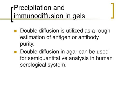 Ppt Methods Of Immunodiffusion And Precipitation In Gels Powerpoint