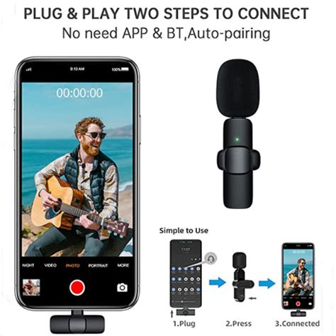 Microphone Wireless Original Branded For Phone Vlogging For Recording Lazada Ph