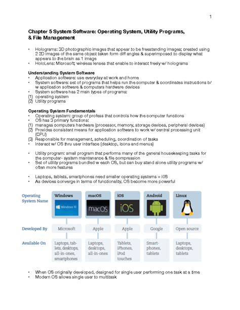 Chapter 5 Systems Software Chapter 5 System Software Operating