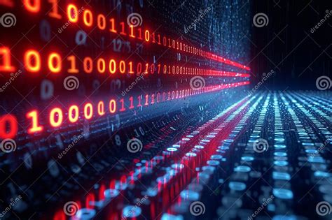 Digital Binary Data Encryption Computer Virus Abstract Secure Technology Background Stock