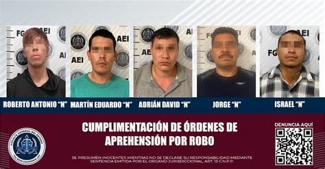 Por El Delito De Robo Cinco Sujetos Quedaron A Disposición De Un Juez