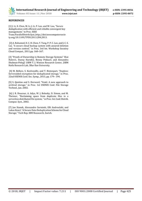 Irjet Secure Data Deduplication For Cloud Server Using Hmac Algorithm
