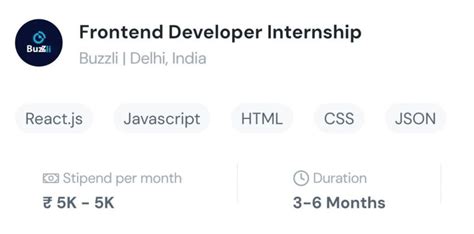 learntekin on linkedin remote frontend developer internship alert buzzli delhi india 🚨 …
