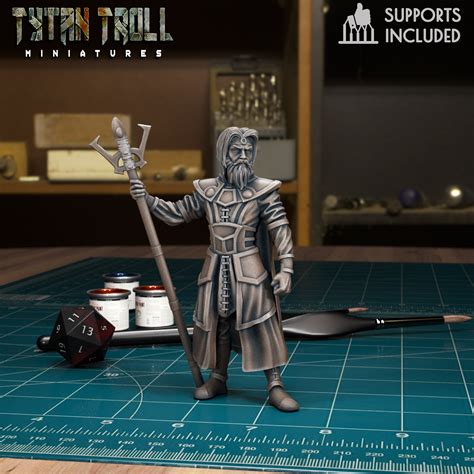 3d File Dnd Heroes Human Male Mage Pre Supported ♂️ ・3d Printing
