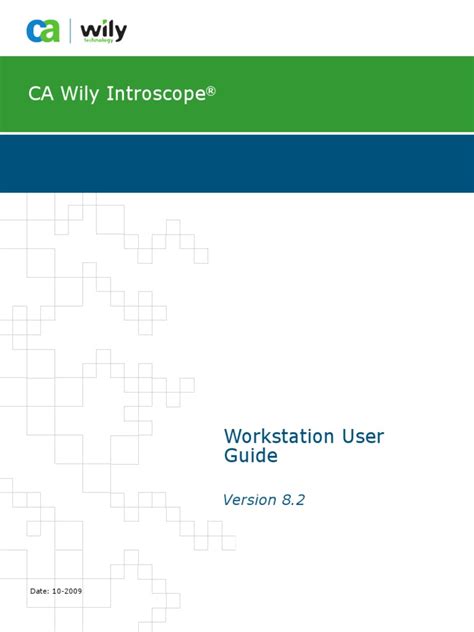 Ca Wily Introscope Workstation User Guide Version 82 Pdf Command