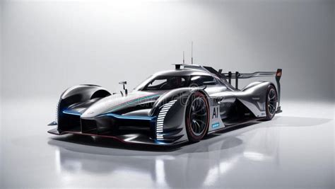 The Image Shows An Innovative Race Car Equipped With Cutting Edge Ai Technology Stock