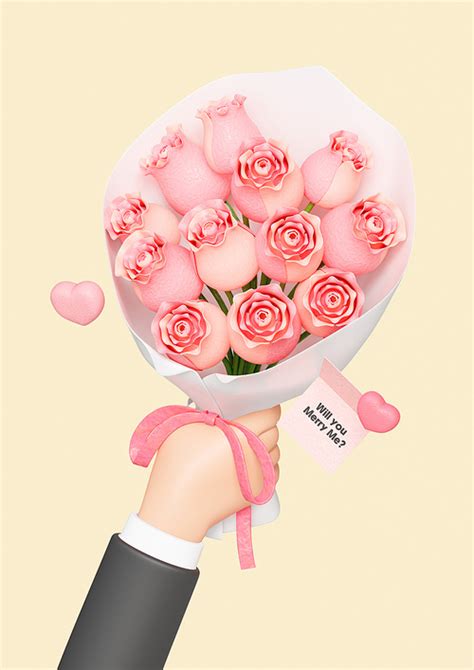 꽃다발을 들고 있는 사람의 손 유토이미지 상세페이지 베이직샵 3d 22798005