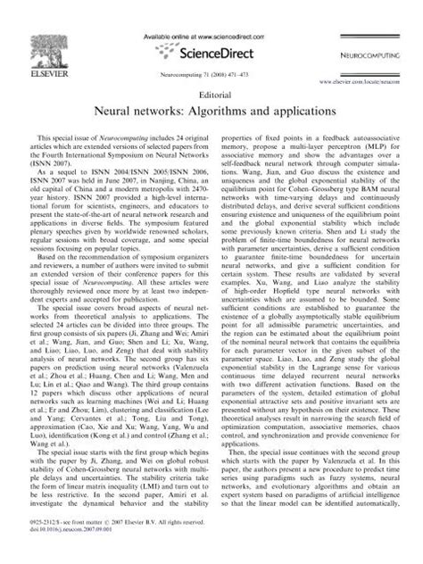 Neural Networks Algorithms And Applications