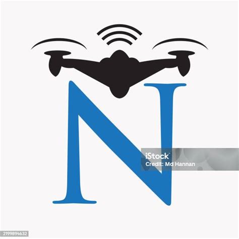 이니셜 N 드론 로고 디자인 컨셉 농업 관개 한숨 벡터 및 템플릿 Multicopter에 대한 스톡 벡터 아트 및 기타 이미지 Multicopter 감시 개념