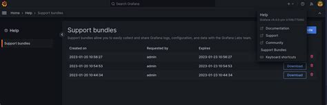 Send A Support Bundle To Grafana Labs Support Grafana Documentation