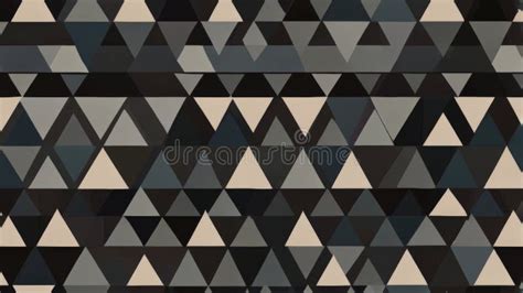 A Geometric Pattern Of Interlocking Triangles In Different Shades Of Grey Black And Cream
