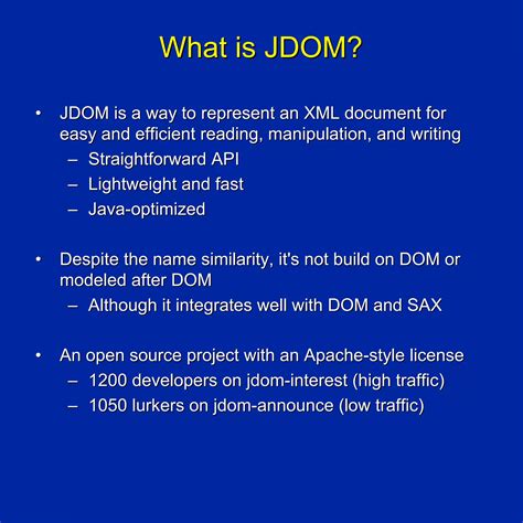 Jdom How It Works How It Opened The Java Process PDF