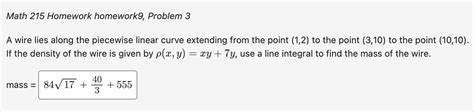 Solved A Wire Lies Along The Piecewise Linear Curve Chegg