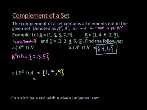 Set Mathematics Example