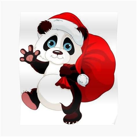 Panda Clausecoolpandas Poster For Sale By Emadfofo Redbubble