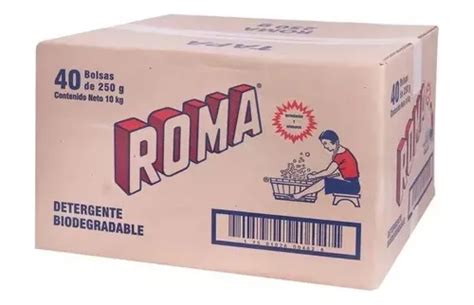 Roma Detergente En Polvo Caja Con 40 Bolsas De 250g Mercadolibre