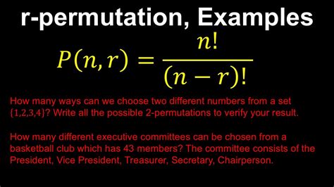 R Permutation Examples Discrete Mathematics Youtube