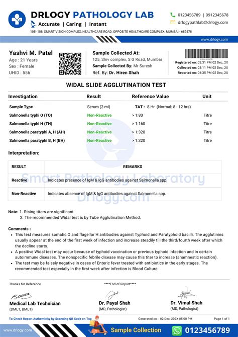 widal test price procedure and results drlogy