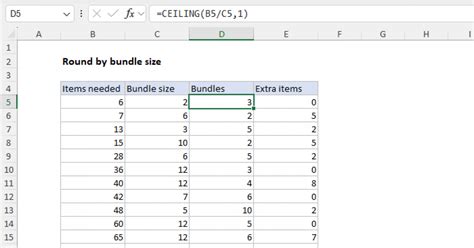 round by bundle size excel formula exceljet