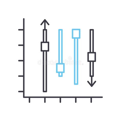 Box Plot Line Icon Outline Symbol Vector Illustration Concept Sign