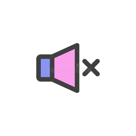 Mute Sound Pixel Perfect Flat Gradient Two Color Ui Icon Stock Vector