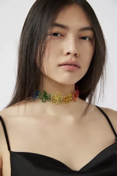 Flower Choker Necklace Urban Outfitters