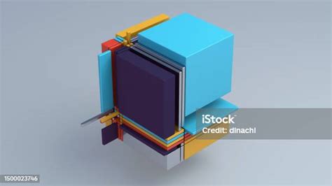 깨진 큐브 유리 금속 플라스틱 사각형 추상 그림 3d 렌더링 입방체에 대한 스톡 사진 및 기타 이미지 입방체 3차원 형태 개념 Istock